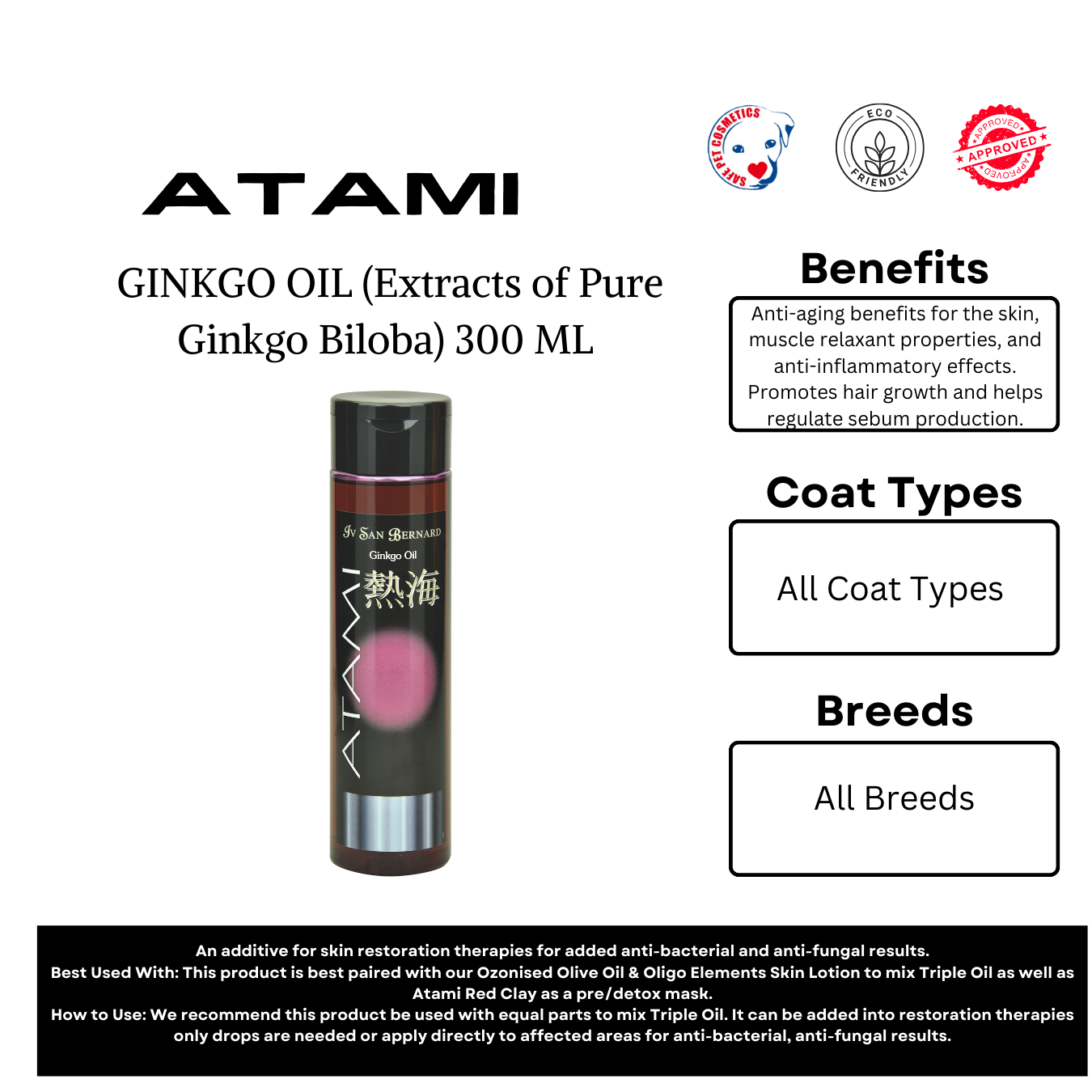 Atami GINKGO OIL 300ml – Iv San Bernard Australia
