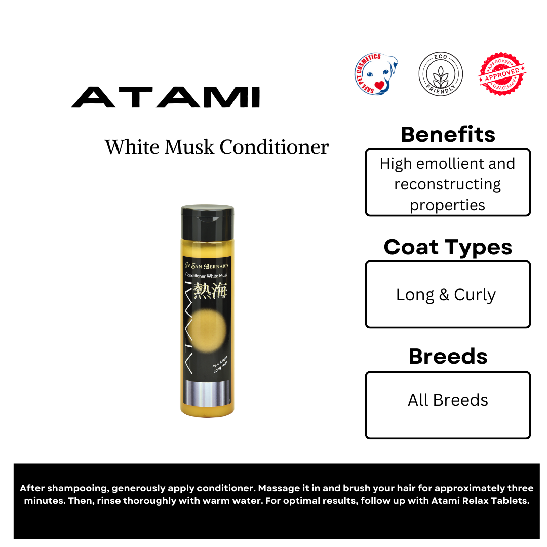 Atami WHITE MUSK Conditioner for Long Coats – Iv San Bernard Australia